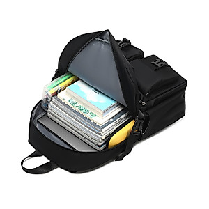 Teecho Stylish Laptop Backpack For Men and Women Roomy Rucksack for Travel Black