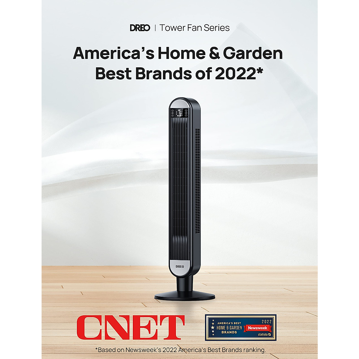 Dreo Tower Fans for Home, 42 Inch 90° Oscillating fan & Fans for Home Bedroom, Table Air Circulator Fan for Whole Room, 9 Inch, 70ft Strong Airflow, 2023 New Desk Fan for Office, Kitchen, Home