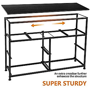 REAHOME 8 Drawer Dresser for Bedroom Chest of Drawers Closets Storage Units Organizer Large Capacity Steel Frame Wooden Top Living Room Entryway Office (Black Gray) YLZ8B5