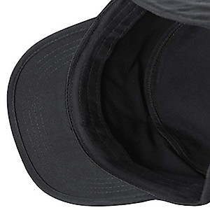 The Hat Depot Cadet Military Army Baseball Cap Tie Dye & Washed Cotton Basic & Distressed Cadet Brushed Cotton Cap (1. Basic - Black)