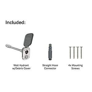 Aquor House Hydrant V2+ Frost Free Outdoor Garden Faucet with Quick Connect and Anti-Siphon, 10 inch, Slate Gray Polymer