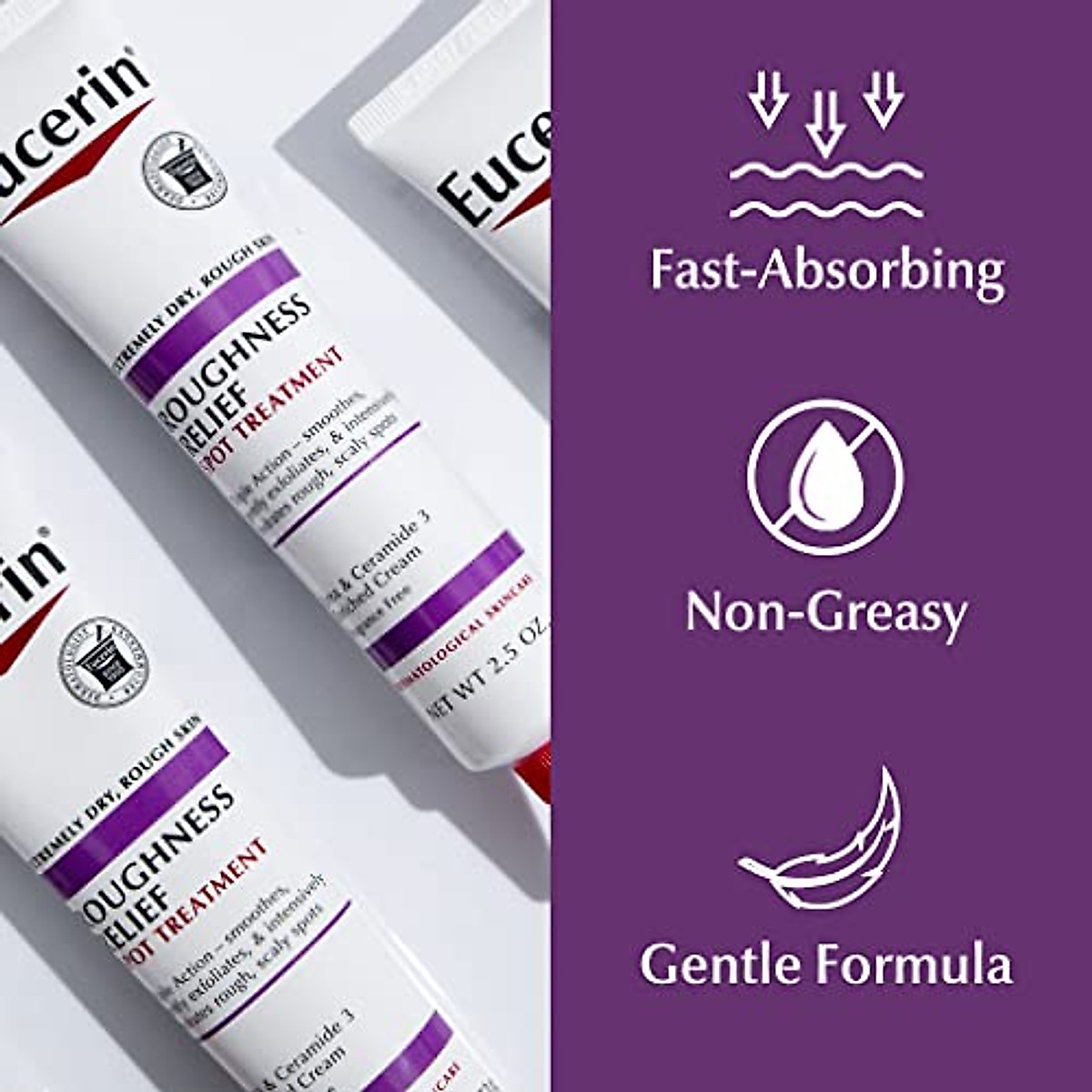 Eucerin Roughness Relief Spot Treatment, Body Moisturizer for Dry Skin, 2.5 Oz Tube