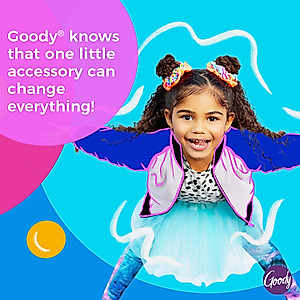 Goody Ouchless Hair Scrunchie - 3 Count, Rainbow & Peach - Secure Styling Accessories for All Hair Types - Pain-Free and Easy to Use