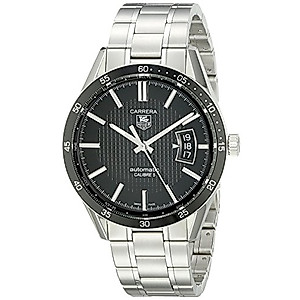 TAG Heuer Men's WV211M.BA0787 Carrera Calibre Five Black Dial Watch