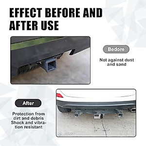 ZBGUN 2 PCS 3D American Flag Car Tow Hook Dust Plug for 2In Receivers, Anti-Theft Metal Trailer Protective Hitch Lock with 2 Keys, Universal Heavy Trailer Accessories for Cars SUVs Trucks (Silver)