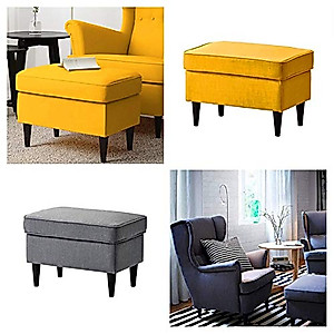 WEICHUAN Black Round Solid Wood Replacement Sofa Couch Chair Ottoman Loveseat Coffee Table Cabinet Furniture Wood Legs Wood Furniture Legs(4" Set of 4)