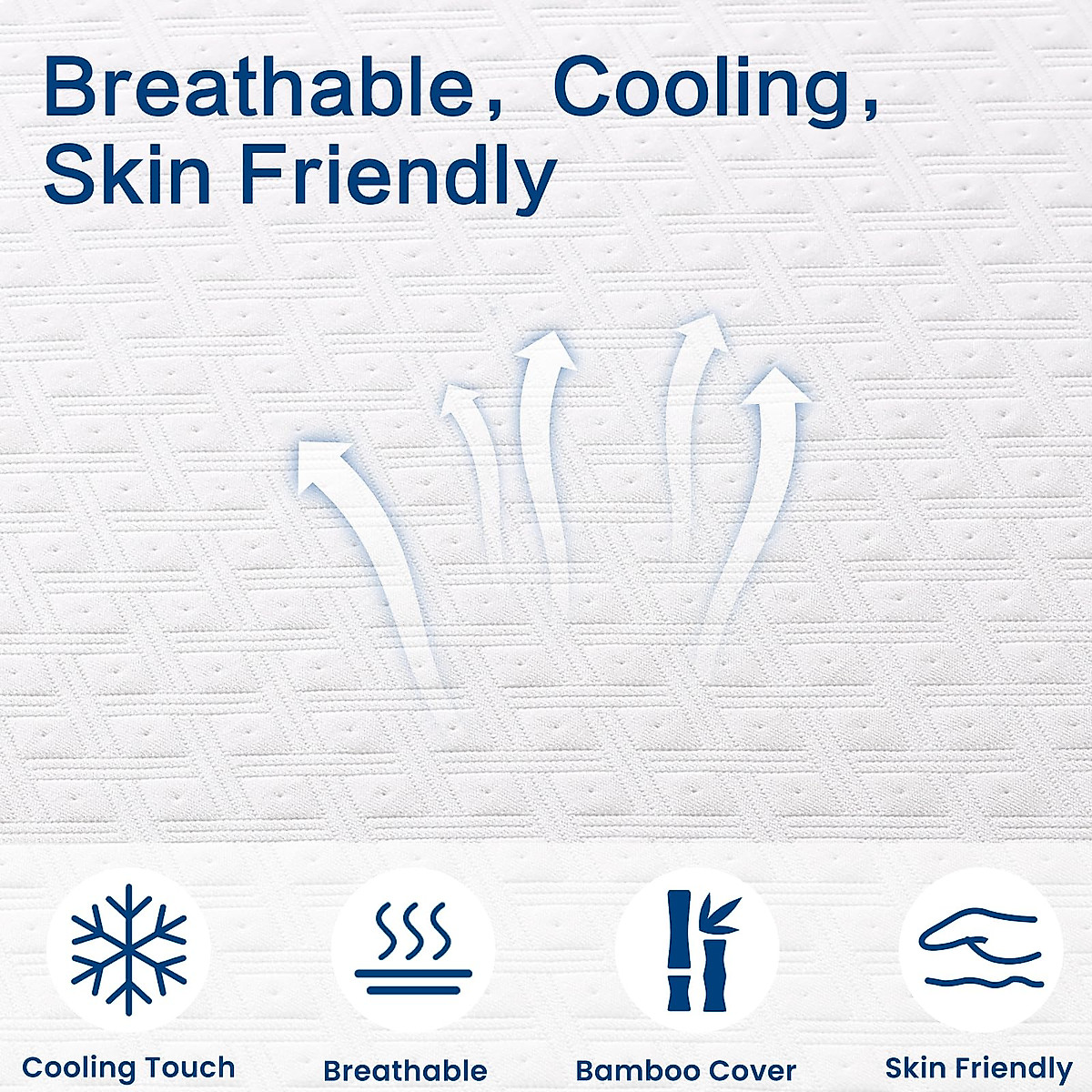 EDILLY 3 Inch Cooling Gel Memory Foam Mattress Topper Full Size, with Removable Soft Cover, Comfort Body Support & Pressure Relief