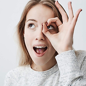 CrazyPiercing 5Pair Acrylic Tongue Rings 14G Flexible Glitter Half Ball Tongue Barbell Retainer Body Piercing Jewelry Bar Length 16mm