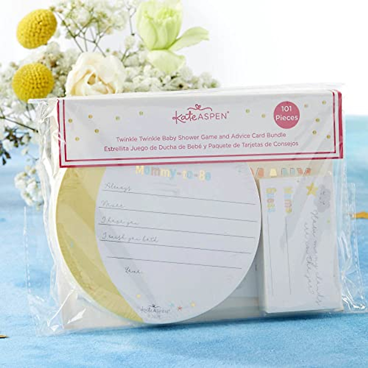 Kate Aspen Card & Baby Game Twinkle, One Size, Shower Advice Card & Game (Set of 50), (28578NA)