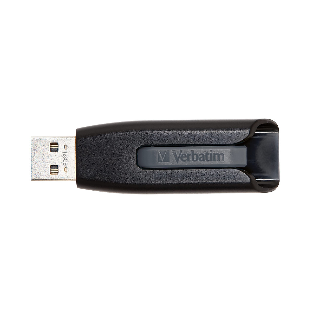 Verbatim 128GB USB 3.0 Store 'n' Go V3 Flash Drive - Cap-Less & PC / Mac Compatible - Gray