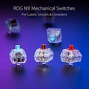 ASUS ROG Falchion Ace 65% RGB Compact Gaming Mechanical Keyboard, Lubed ROG NX Red Switches & Switch Stabilizers, Sound-Dampening Foam, PBT Keycaps, Wired with KVM, Three Angles, Cover Case-White