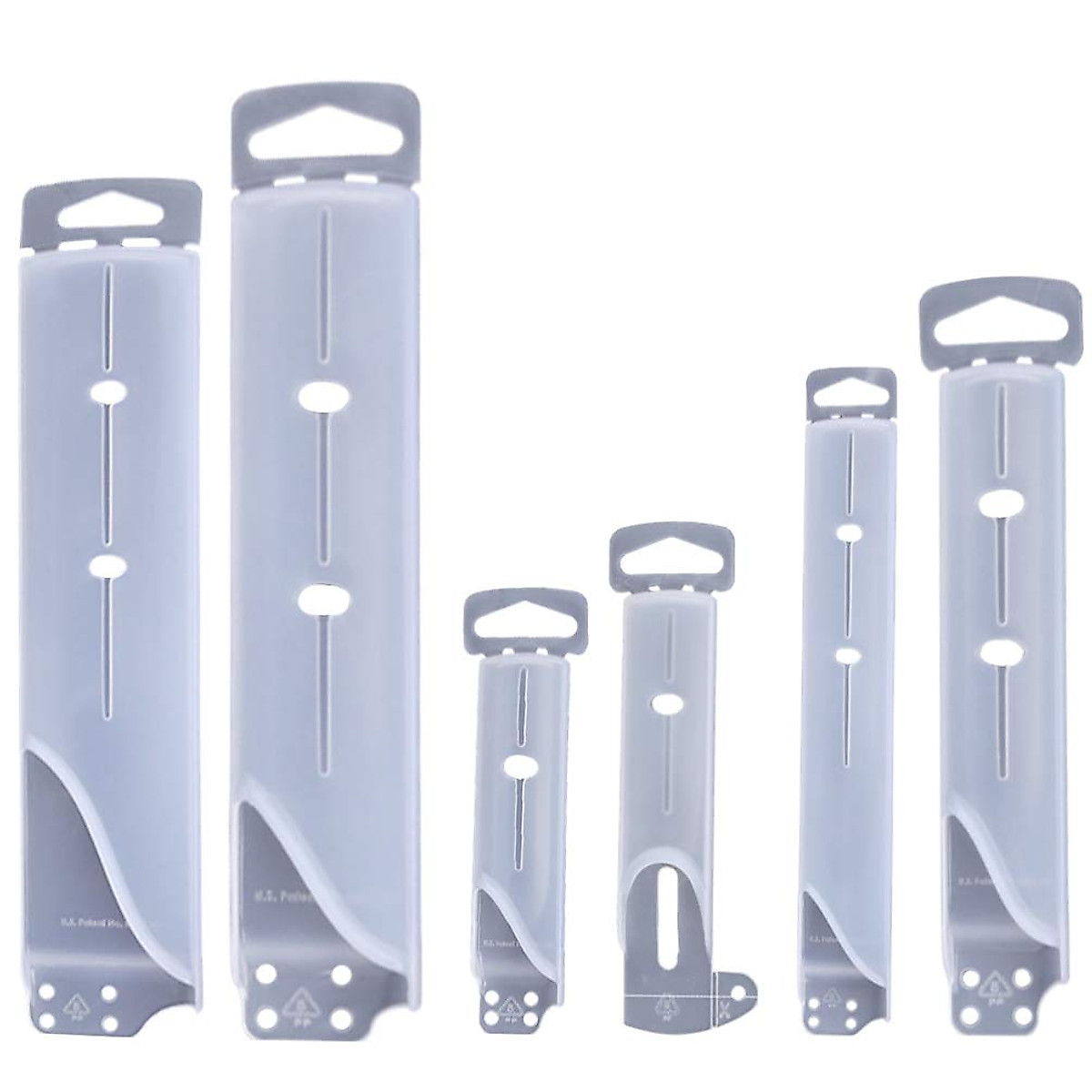 HEMOTON 6pcs Universal Knife Edge Guards Clear Plastic Durable Knife Sleeves Blades Protectors Kitchen Cutlery Knife Accessories