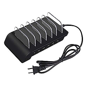 USB Charging Station Dock - 7-Port - Fast Charge Docking Station for Multiple Devices - Multi Device Charger Organizer - Compatible with Apple iPad iPhone and Android Cell Phone and Tablet