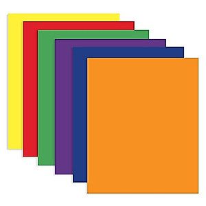 4 Pk, Bazic 2-Pocket Portfolios, Assorted Colors
