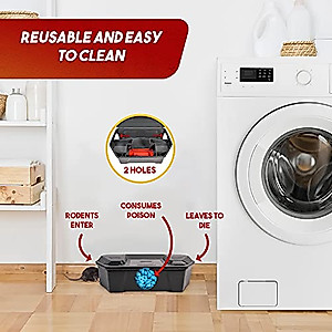 Rat Bait Station Outdoor 2 Pack - Rat Trap Outdoor with Key Eliminates Rats Fast. Keeps Children and Pets Safe Indoor Outdoor (2 Pack) (Bait not Included)