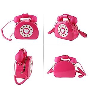 SUKUTU Telephone Shaped Purse Shoulder Crossbody Tote Bags Women Retro Phone Top-Handle Handbags for Girls