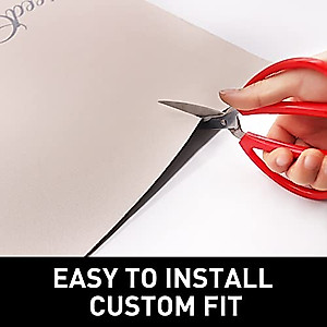 Under Sink Mat for Kitchen Waterproof ,34*22" Reusable Under Sink Mat Liner ,Absorbed Water,Rubber Backed,Non Slip,Quick Dry, can be Cropped,Durable Sink mat to Protect Cabinets, Machine Washable