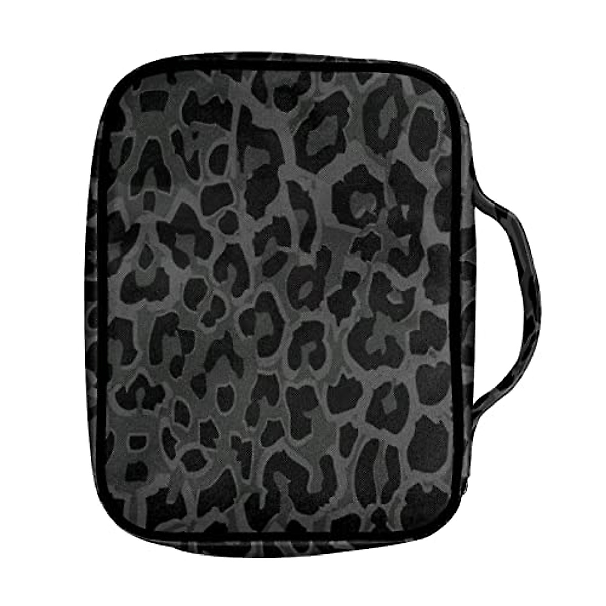 WELLFLYHOM Leopard Print Bible Cover for Women Bible Carrying Case Camo Cheetah Bible Book Bags Large Large Size Bible Case with Handle Portable Bible Holder with Zipper Pocket