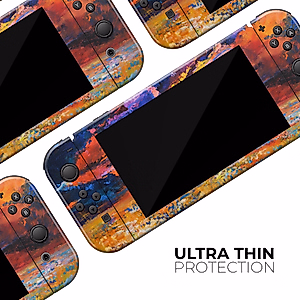 Design Skinz - Compatible with Nintendo Switch OLED Console Bundle - Skin Decal Protective Scratch-Resistant Removable Vinyl Wrap Cover - Oil Painted Meadow
