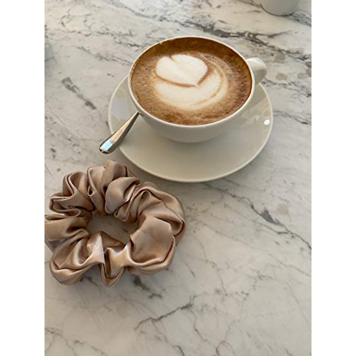 6 Pieces Satin Silk Scrunchies for hair, Big Hair Scrunchies Satin Hair Ties Ponytail Holder No Hurt Your Hair