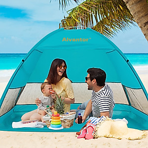 Alvantor Beach Tent Coolhut Plus Beach Umbrella Outdoor Sun Shelter Cabana Automatic Instant Pop-Up UPF 50+ Sun shade Portable Camping Fishing Hiking Canopy Easy Set Up Light Weight Windproof