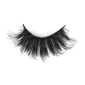 SKONHED 25mm False Eyelashes 8D Dramatic Look Mink Fluffy Long Hair Lashes 7 Pair Big Size Eyelashes (003）