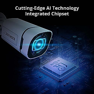 Defender Exclusive Bundle: 4K Vision AI 8MP Artificial Intelligence 16CH Wired System, 16 Cameras, 1TB DVR, 2 Year Warranty, 18 x 60ft. Cables, Human/Vehicle Detection, Color Night Vision, Mobile App
