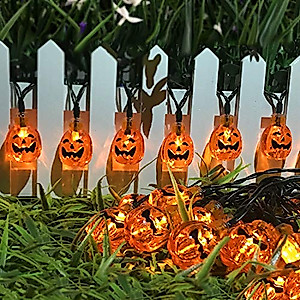 SEMILITS Solar String Lights Outdoor 30LED Yard Decorations with 3D Pumpkin Garden Decor for Halloween Christmas Lights