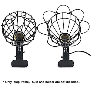 Dehydrator Reptile Heating Lamp Lampshade Guard Anti Scald Lamp Mesh Cover Anti-Rust Metal Wire Cage Protector for Amphibian Snake Lizard Turtle