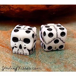 Skull Dice - Pair of Skull Shaped Dice 6 Sided