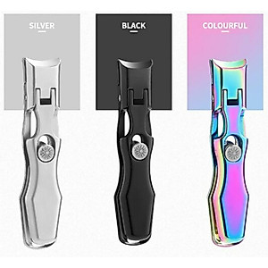 Cumuul Nail Clipper - Cumulus Nail Clipper with Catcher, Ultra Sharp Sturdy Fingernail and Toenail Clipper Cutters, Professional Extra Large Heavy Duty Toe Nail Clippers, Stainless Steel (Multicolor)
