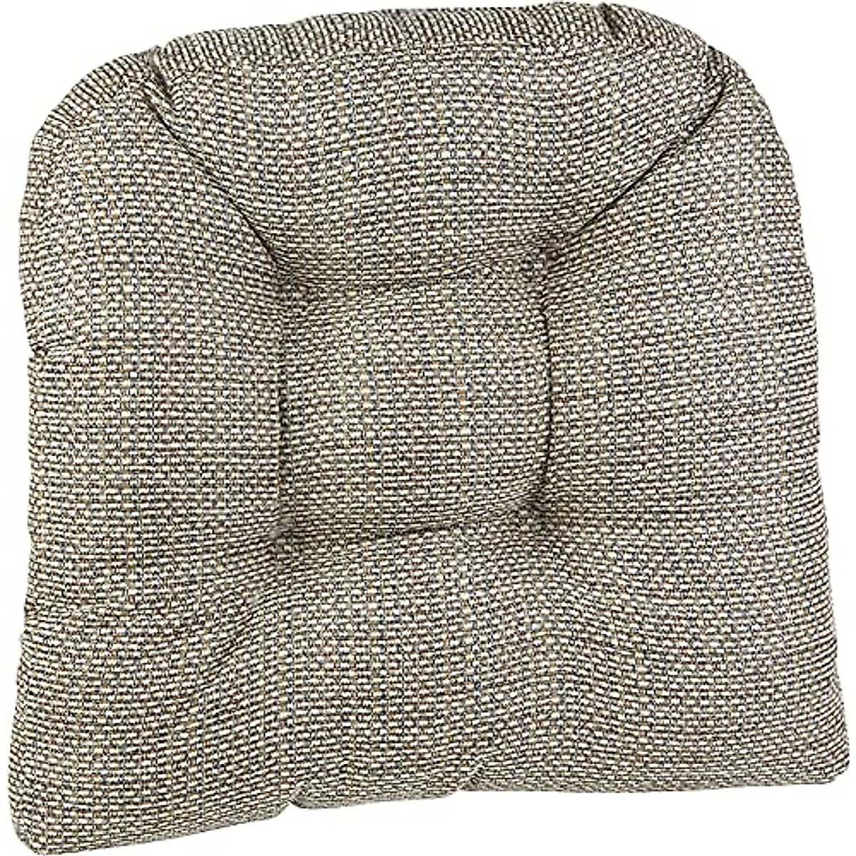 Klear Vu Tyson Gripper Universal Non-Slip Chair Cushions for Dining Room, Kitchen and Office Use, U-Shaped Skid-Proof Overstuffed Seat Pad, 15x15 Inches, 2 Count (Pack of 1), Natural