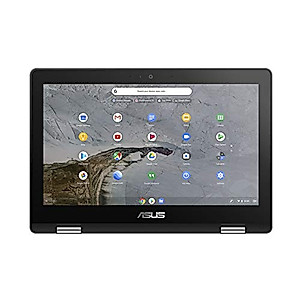 ASUS Chromebook Flip C214MA-YS02T 11.6” Ruggedized and Water Resistant Chromebook, 360 Touchscreen Convertible, Intel N4000, 4GB DDR4 RAM, 32GB Storage, Mil STD design, Chrome OS, Black