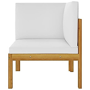 YELWHI Furniture Sets 2-Seater Patio Bench with Cushions Solid Acacia Wood,Sturdy Acacia Wood Patio Bench with Removable Cushions for Outdoor Comfort and Style Outdoor Furniture