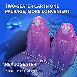 Joywhale 24V 2 Seater Kids Ride on UTV Car Powerful Electric Vehicle, with 4x75W Strong Motors, Big Battery, Easy-Drag System, 2.4G Remote Control, Soft Braking & Suspension, 2023 New Model, BW-U20