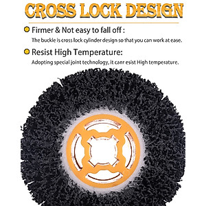 SHITIME 4.5" x 4" Abrasive Drawing Wheel Surface Conditioning Tool, 40 Grit Abrasive Drum for Metal Polishing Paint, Rust, Oxidation - 3/4" Quad Keyway for Hand held Polishing Machine