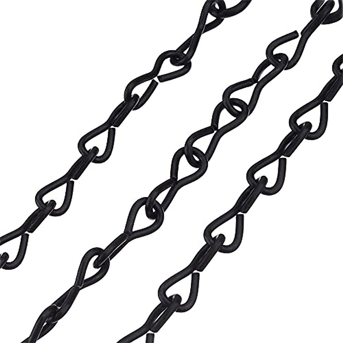 EBOOT 8 Pack 9.5 Inches Hanging Chains for Bird Feeders, Billboards, Chalkboards, Planters and Decorative Ornaments (Black, 9.5 Inch)