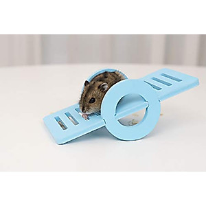 PStarDMoon Portable Hamster Cage with Running Exercise Wheels, Water Bottle, with Rainbow Hamster Toys and Sawdust, for African Miniature Rabbit Chinchilla Squirrel and Other Small Animals (Pink)