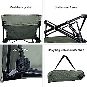 TIYASTUN Low Beach Chairs for Adults,Lightweight Camping Chair, Camp Chair, Folding Chairs for Outside Folding Lawn Chairs for Camping Beach Concert, Low Profile Low Back