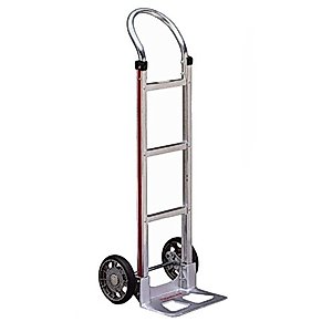 Magliner HMK111AA1 Aluminum Hand Truck, Horizontal Loop Handle, 14" x 7-1/2" Aluminum Diecast Nose Plate, 500 lb Capacity