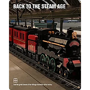 Nifeliz GWR 2900 Class Steam Train Building Kit, Collectible Steam Locomotive Display Set, 1:38 Scale Model Train Building Kit with Train Track, Top Present for Train Enthusiasts (789 PCS)