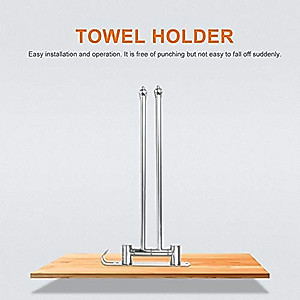 DOITOOL Towel Racks, Wall Mounted Swivel Towel Bar 2 Arms Towel Holder with Crown Shape End