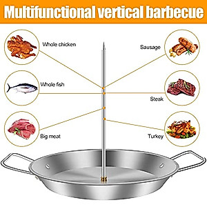 Diamondo Stainless Steel Barbecue Stand Grilling Rack BBQ Tools Vertical Skewer Grill for Garden Camping Barbecue Grilling Rack