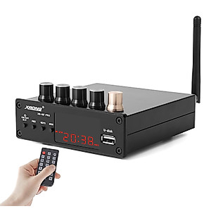 XRONG Bluetooth 5.1 Power Amplifier 100Wx2+100W Stereo HiFi 2.1 CH Digital Sound Amplificador 24Bit/192kHz Class D Amp USB DAC, Support Subwoofer & with Remote