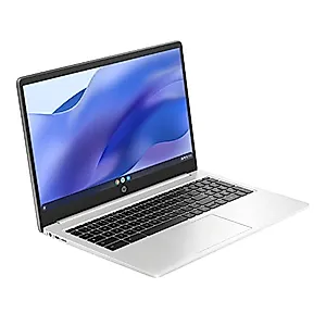 HP Chromebook 15.6 inch, Intel Pentium Silver N6000 Processor, Intel UHD Graphics, 4 GB Memory RAM, SSD, (Mineral Silver with a Matte Finish, 15a-na0030nr)