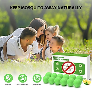 MAGIC CAT 12 Pack Mosquito Repellent Ball, Natural Insect Deterrent Mosquito Barrier for Effective Indoor Protection, Powerful Outdoor Mosquito Repellent for Patio, Yard, Garden Mosquito Control