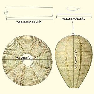 Eashome Wasp Nest,Decoy Hanging Fake Wasp Nest,Natural Non-Toxic Paper Decoy Safe Fake Trap Effective Eco Friendly Paper Wasp Nest for Garden,Outdoors Brown 6 Pack