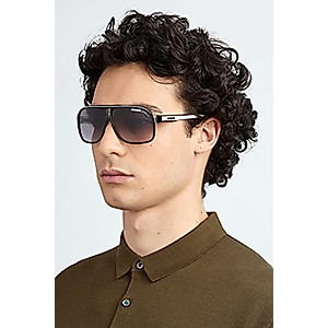 Carrera Grand Prix 2 T4M Pilot Sunglasses Lens Categ, Black/White, 64mm