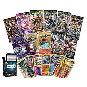 Lightning Card Collection 3 Random Booster Packs with a Bonus Holo Rare Card with a LCC Deck Box