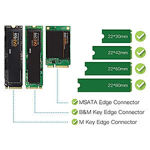 3 in 1 NGFF and MSATA SSD Card,M.2 NVME to PCIE/M.2 SSD to III/MSATA to for 2280/2260